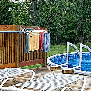 EAFTOS Easy to Clean and Strong and Durable Stainless Steel Retractable Wall Mount Clothes Drying Rack for Bathroom Kitchen Hotel