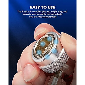 Orion Motor Tech AC Adapter Tool Kit, 8-Piece AC Gauge Hose Conversion Adapters Including R134A Can Tap, R134A Quick Couplers, R410 Adapters, Tank Adapter and Valve Core Remover