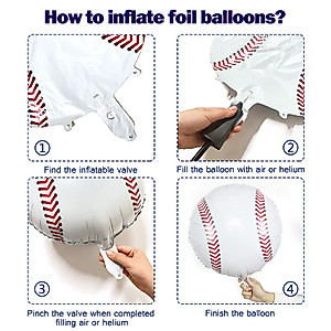 Teddyparty Baseball Balloon Arch Garland, Red Nude and Navy Blue Balloon Garland Kit Birthday Party for Boy Sports Balloons Gender Reveal Decoration