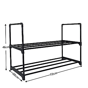 JZHHRPP 2-Tier shoe racks shoe rack storage shoe rack small shoe rack door shoe rack living room shoe rack bedroom shoe rack 70x30x46cm