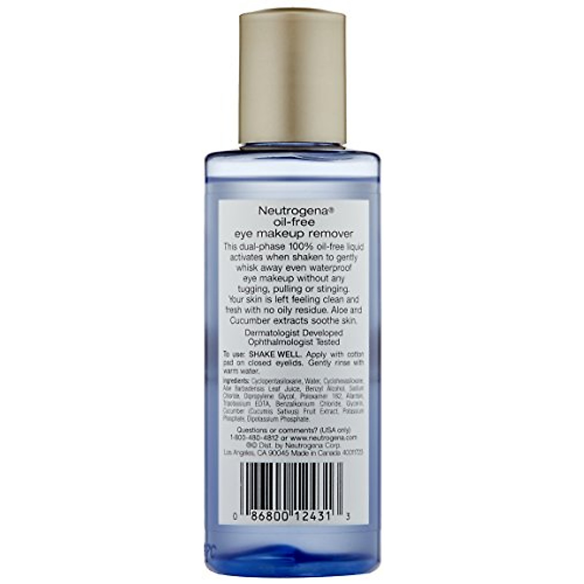 Neutrogena Oil - free Eye Makeup Remover, 3.8 Fluid Ounce (Pack of 2)