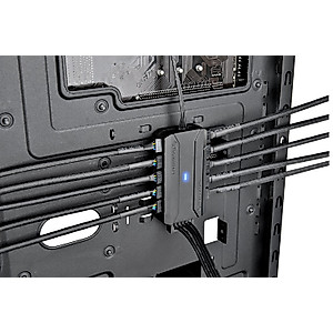 Thermaltake Commander FP SATA Powered 10 Port 4-Pin PWM Fan Hub AC-023-AN1NAN-A1, 3.2 x 1.7 x 0.7 inches