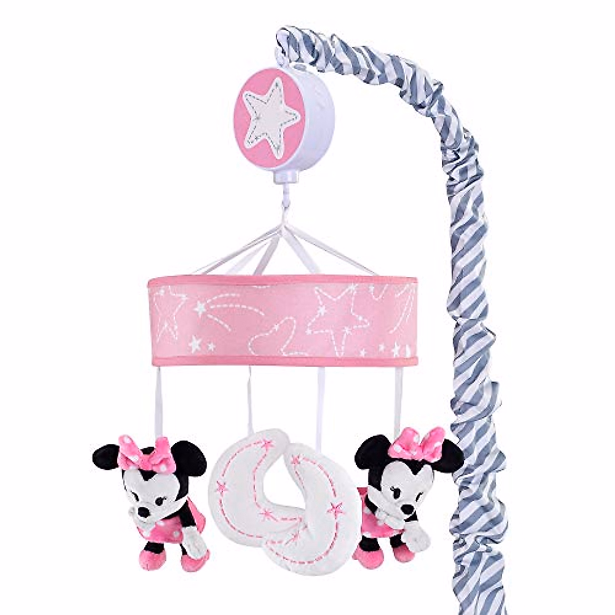 Lambs & Ivy Disney Baby Minnie Mouse Musical Crib Mobile, Pink/Gray