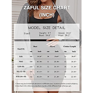 ZAFUL Women's Long Sleeve Open Front Bolero Shrug Crop Top Cardigan Elegant White L