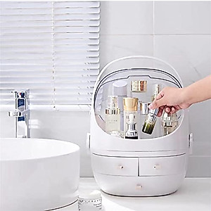 Countertop Cosmetic Box， Countertop Cosmetic Box，Plastic Makeup Storage Box Large Make Up Container Bathroom Storage Case Desktop Sundry
