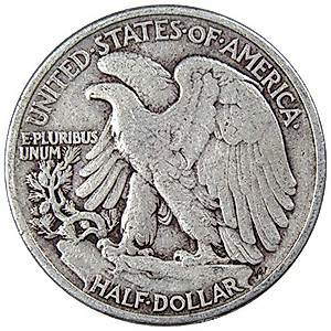 1939 Liberty Walking Half Dollar F Fine 90% Silver 50c US Coin Collectible