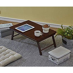 Amazon Basics Portable Lap Desk with Adjustable Lift Top for Laptops and Reading - Espresso Finish