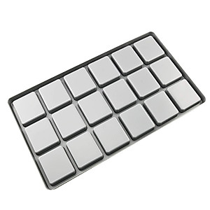 Tegg Bead Box 18 Grids Gray Flocked Bead Beading Jewelry Organizer Tray Container Storage for Bracelet Jewelry Making Design DIY Craft Panel