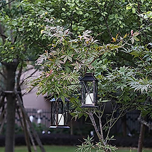 Solar Lantern, Outdoor Hanging Solar Lights Waterproof LED for Porch Garden Patio Pathway Deck Yard(2 Pack)