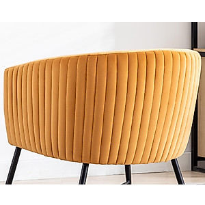 Wycian Sofa Chairs, Chair Seat 1PC Yellow Fabric 28.00" L 25.75" W 28.25" H for Living Room Bedroom Dining Rooms Garden Sofa Desk Chair