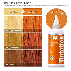 Kiss Tintation Semi-Permanent Hair Color 5 Ounce Ginger (2 Pack)