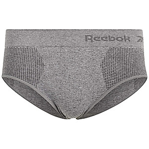 Reebok Women's Underwear - Seamless Hipster Briefs (5 Pack), Size Large, Black/Nude/Hot Pink/Pink Rose/Grey