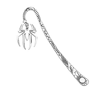 bobauna Spooky Spider Bookmark Spooky Charm Bookmark Gift for Spider Lover Book Lover Bookworm (Spider Bookmark)