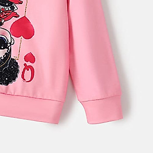 L.O.L. Surprise! Girls Tops Hoodies Long Sleeve Fashion Sweatshirts Pullover Hooded Girls Clothes Pink
