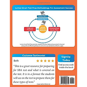 SBAC Test Prep: 3rd Grade Math Common Core Practice Book and Full-length Online Assessments: Smarter Balanced Study Guide With Performance Task (PT) ... Testing (CAT) (SBAC by Lumos Learning)