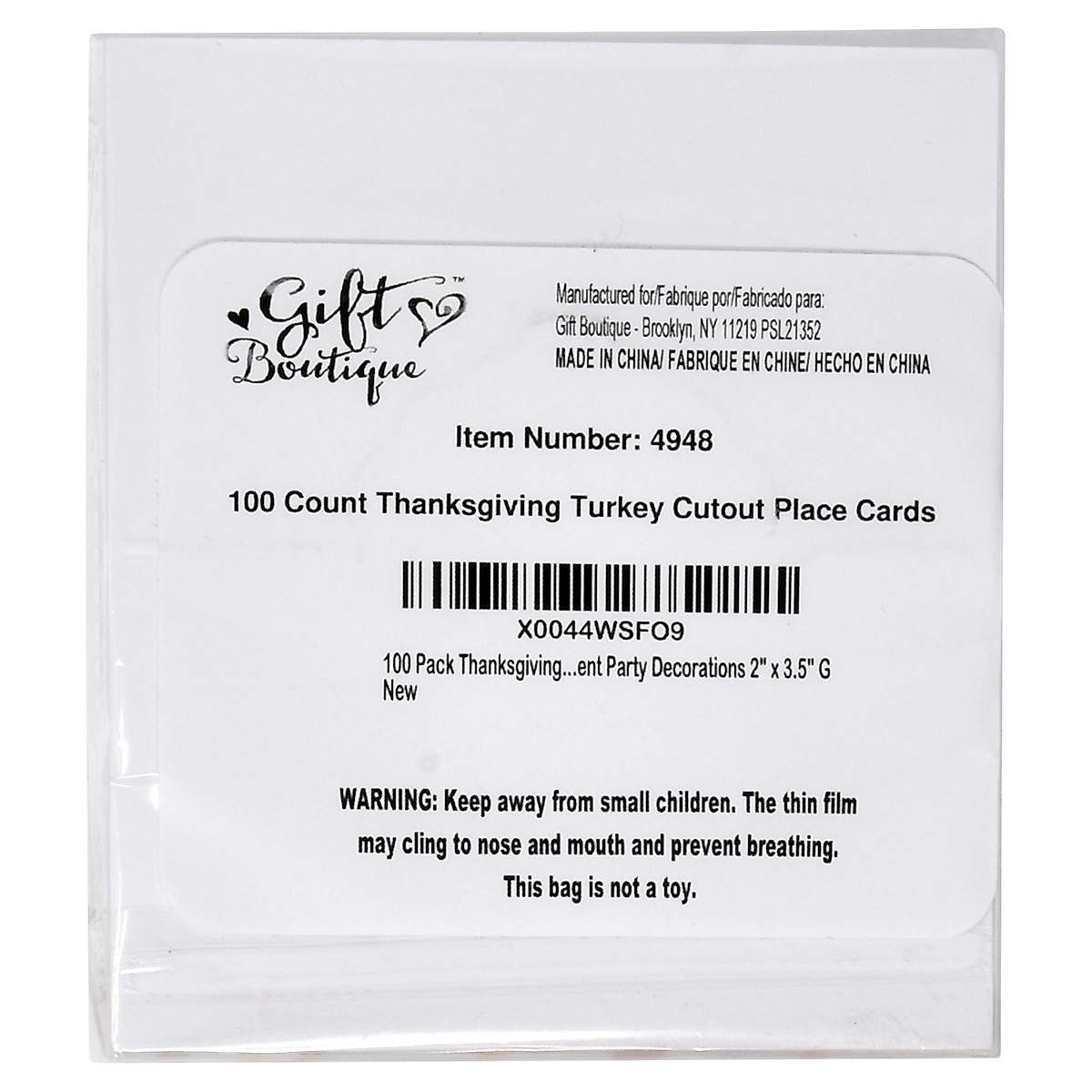 100 Pack Turkey Place Cards with Fall Thanksgiving Seating Harvest Name Card Table Setting Folded Paper Autumn Turkeys Tent for Dinner Tables