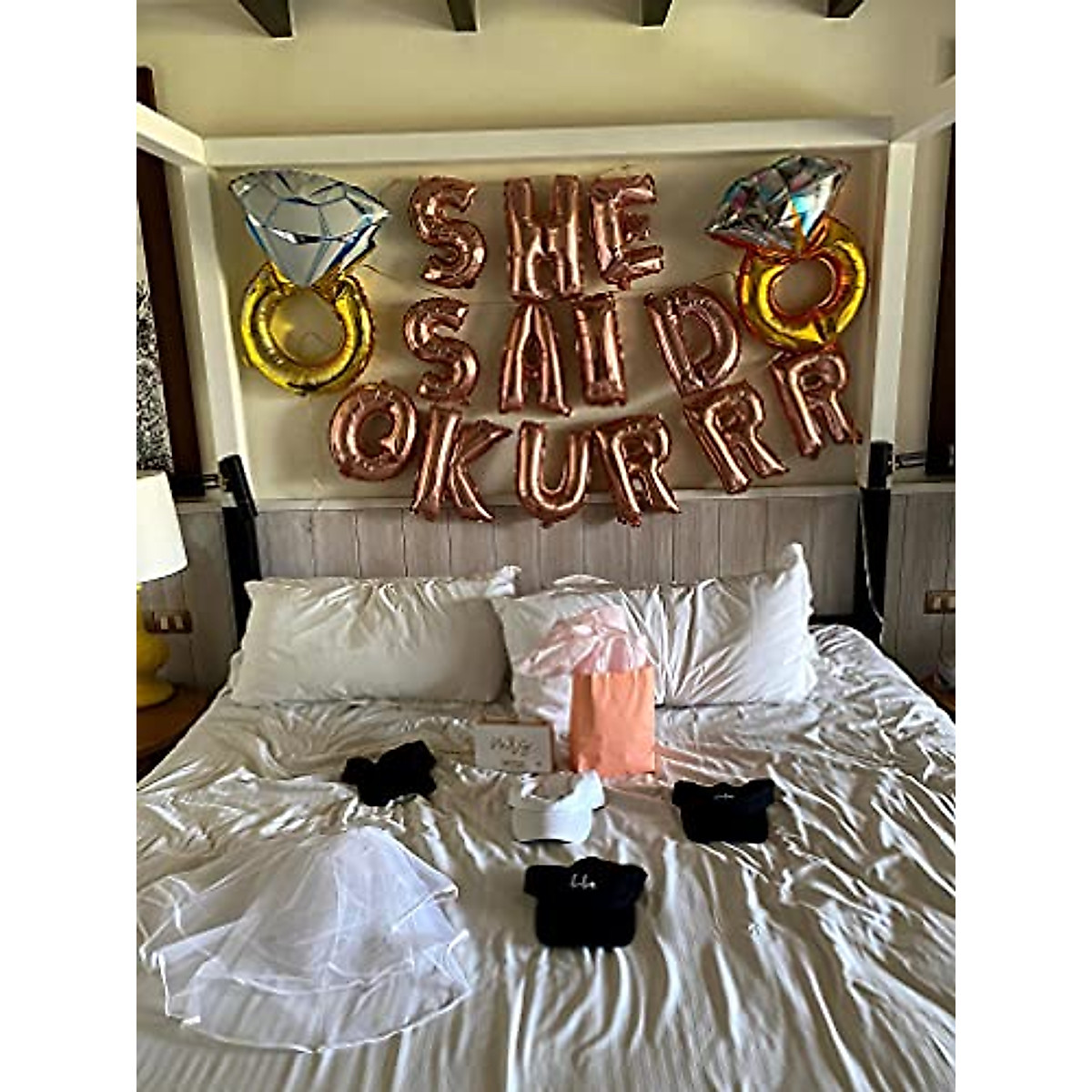 JeVenis She Said Okurrr Balloon Engagement Decoration Balloon She Said Yes Balloon Wedding Proposal Decoration Proposal Banner Bridal Shower Decor Hen Party Bachelorette Party Decoration