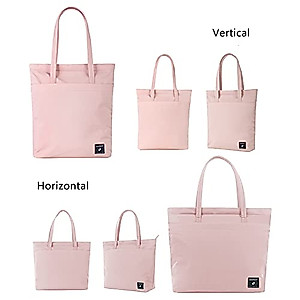 H HIKKER-LINK Womens Large Tote Bag Shoulder Bag with Multi-pocket for Work Gym Pool and Daily Bags Pink