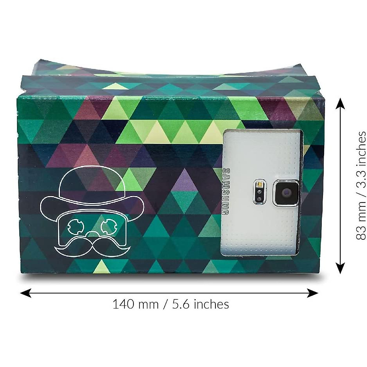 Google Cardboard POP! Cardboard + Free Head Strap and Cushion. for Android and iPhone up to 6 inches. Including Lenses. 3D Glasses VR Glasses Virtual Reality Viewer VR Goggles.