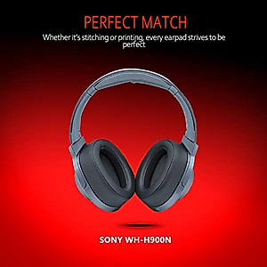 Krone Kalpasmos Ear Pads for Sony WH-H900N, Compatible with Sony MDR-100ABN Headphones Over Ear Cushion, Soft Memory Foam Protein Leather Replacement Earpad Sony Headset Repair Part, with PU Bag(Grey)