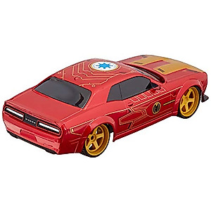 Jada Toys Marvel 1:16 Iron Man 2019 Dodge Challenger SRT Hellcat RC Remote Control Car 2.4GHz, Toys for Kids and Adults, Red