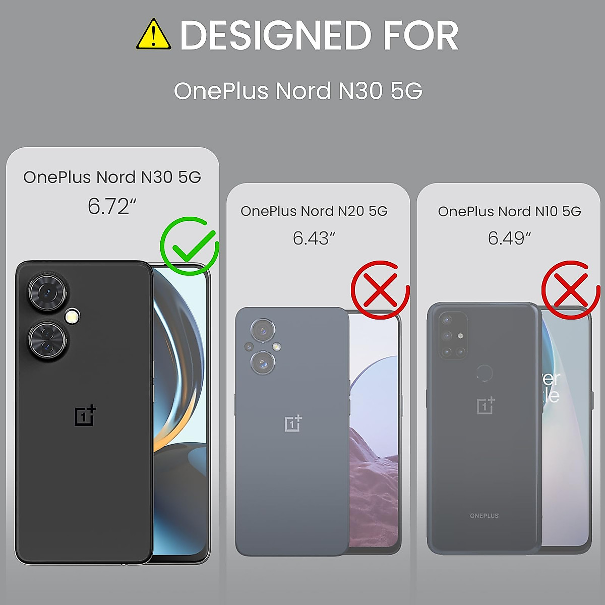 Liufcx for Oneplus Nord N30 5G Case + Screen Protector with Kickstand & Slide Lens Protector Cover, Heavy Duty Armor Shockproof Rugged Military Grade Protective Case for Oneplus Nord N30 5G (Red)