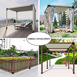 GGAIFbp Pergola Kit Brackets 4"x4" 2 Pack Heavy Duty 3-Way Right Angle Corner Pergola Hardware Brackets Kit and 2 Pcs Pergola Post Base for Gazebos,Patio Pergolas