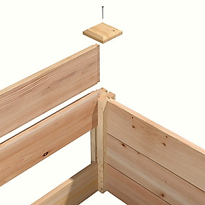 Greenes Fence Miracle-GRO Cedar Raised Garden Bed, 16" x 48" x 5.5" - Made in USA with North American Cedar