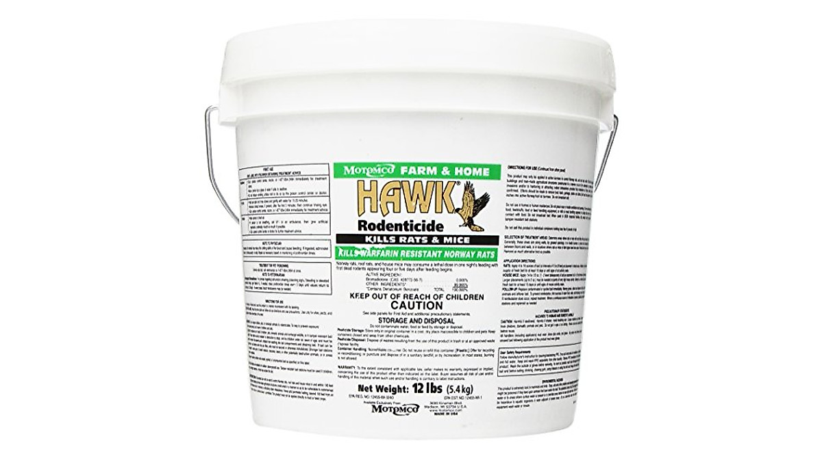 Effective Hawk Rodenticide Pelleted Bait - 12 lb