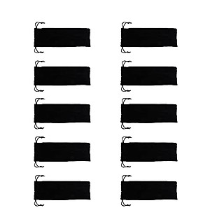 UPKOCH 10pcs Spoons Black Chopsticks Fork Bags Home with Organizer Holders Office Toothbrushes Carrying Flannel Christmas for Holiday Silverware Storage Kitchen Drinking Bag