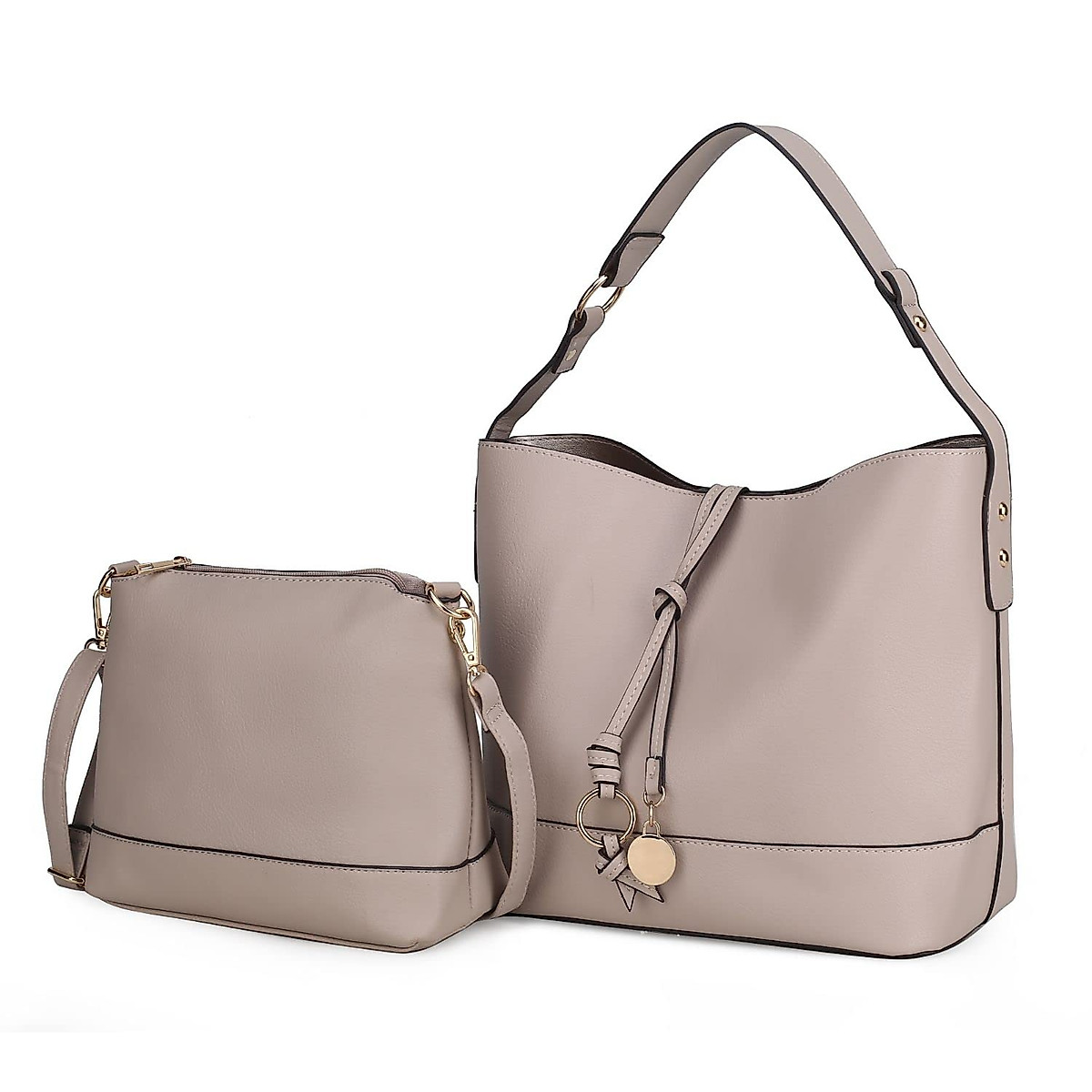MKF Collection Shoulder Bag for Women, Vegan Leather Crossbody Top Handle Messenger Purse