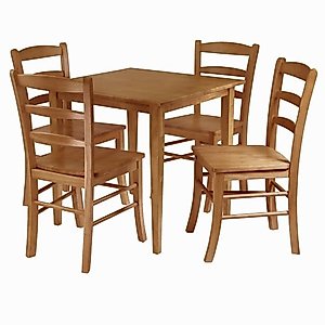 Winsome Groveland, 4 Chairs, Light Oak