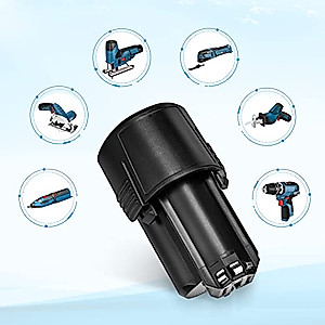 Powerextra Upgraded 2 Pcs 10.8V-12V 3000mAh Li-ion Replacement Battery, Compatible with Bosch BAT411 BAT411A BAT412 BAT413 GBA12V30 BAT414, 2 Pack