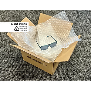 AirBubbles™ 100 Sq Ft Premium Prefilled Air Bubble Sheets for Package Shipping | 1 Roll, 2.1 Cu Ft, 16 Gal, 12x16-In Ea | Better than Packing Peanuts Foam Paper | Cushion Wrap Protection by Covogoods