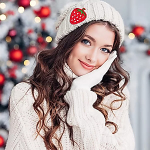 Honbay 10PCS Cute Red Strawberry Appliques Decorative Patches Embroidered DIY Sew on/Iron on Patches for Shirts, Coats, Jackets, Backpacks, Hats, Jeans