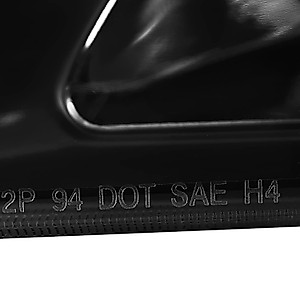 SPEC-D TUNING Black Housing Clear Lens 1PC Headlights + Corner Lights Compatible with 1994-1998 Ford Mustang L+R Pair Head Light Lamp Assembly