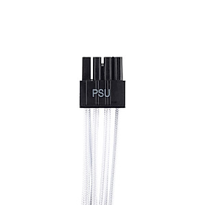 OUCAXIA PSU 8 Pin to 6+2 Pin PCIE Sleeved Cable, Male to Male GPU Cable for Seasonic Focus Prime ASUS ROG Thor Strix Modular Power Supply (65cm)