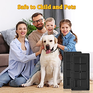 Qualirey 12 Pack Glue Traps for Rats and Snakes, Larger and Heavy Duty Baited Sticky Traps with Non Toxic Glue, Exterminator Plastic Mouse Indoor Board, Ready to Use, Safe to Children and Pets (Black)