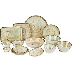 CFS GA5500670 Gathering Melamine Large Round Platter, 18", Adobe (1 Platter)