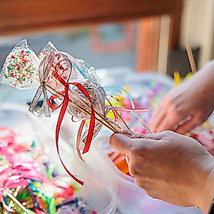 400 PCS Treat Cello Bags and Ties 3x4 for Lollipop Plastic Cellophane Treat Bag Packing Bakery Candies Lollipop Packaging