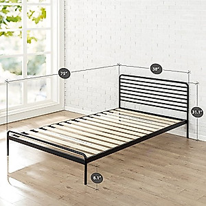 Zinus Tom Metal Platform Bed Frame / Mattress Foundation / No Box Spring Needed / Wood Slat Support / Design Award Winner, Twin