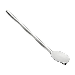 Restaurantware Bar Lux 5 Inch Spoon Straws 2 Food-Grade Reusable Cocktail Straws - Built-In Spoon Dishwashable Stainless Steel Cocktail Spoons For Drinking And Stirring