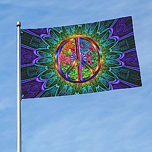 World Peace And Love Sign Flag Peace Love World Flag 3x5 Foot Outdoor Flag