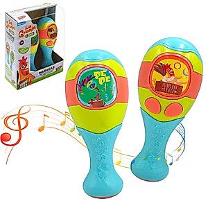 La Granja De Zenon Newborn Toys Bartolito Maracas for Kids with Electric,Egg Shakers Maracas and Baby Rattles 0-6 Months,Musical Instrument for Party Games Baby Party Favors（2PCS）