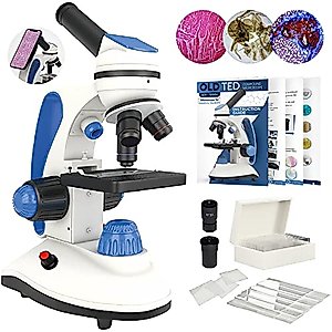 Old Ted 40x - 1000x Microscope for Adults and Students. Complete Microscope Kit Including Specimen Slide Samples, Detailed User Guide & Phone Microscope Adaptor. Ideal for STEM Projects
