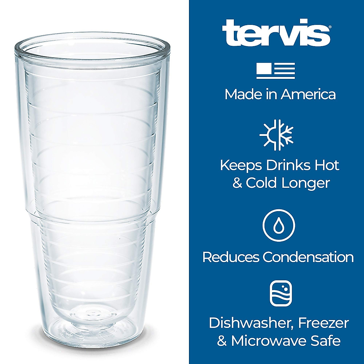 Tervis Made in USA Double Walled NHL Montreal Canadiens Insulated Tumbler Cup Keeps Drinks Cold & Hot, 24oz, Colossal