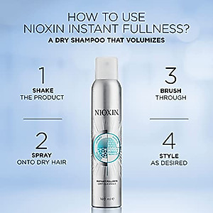 Nioxin Instant Fullness Dry Cleanser, Volumizing Dry Shampoo, Fine & Thinning Hair, 4.22 oz