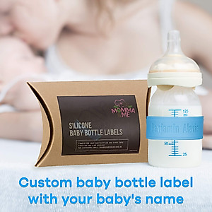 Custom Baby Bottle Labels for Daycare Blue Pink or Orange 4 Pack Sippy Cup Labels Personalized Bands