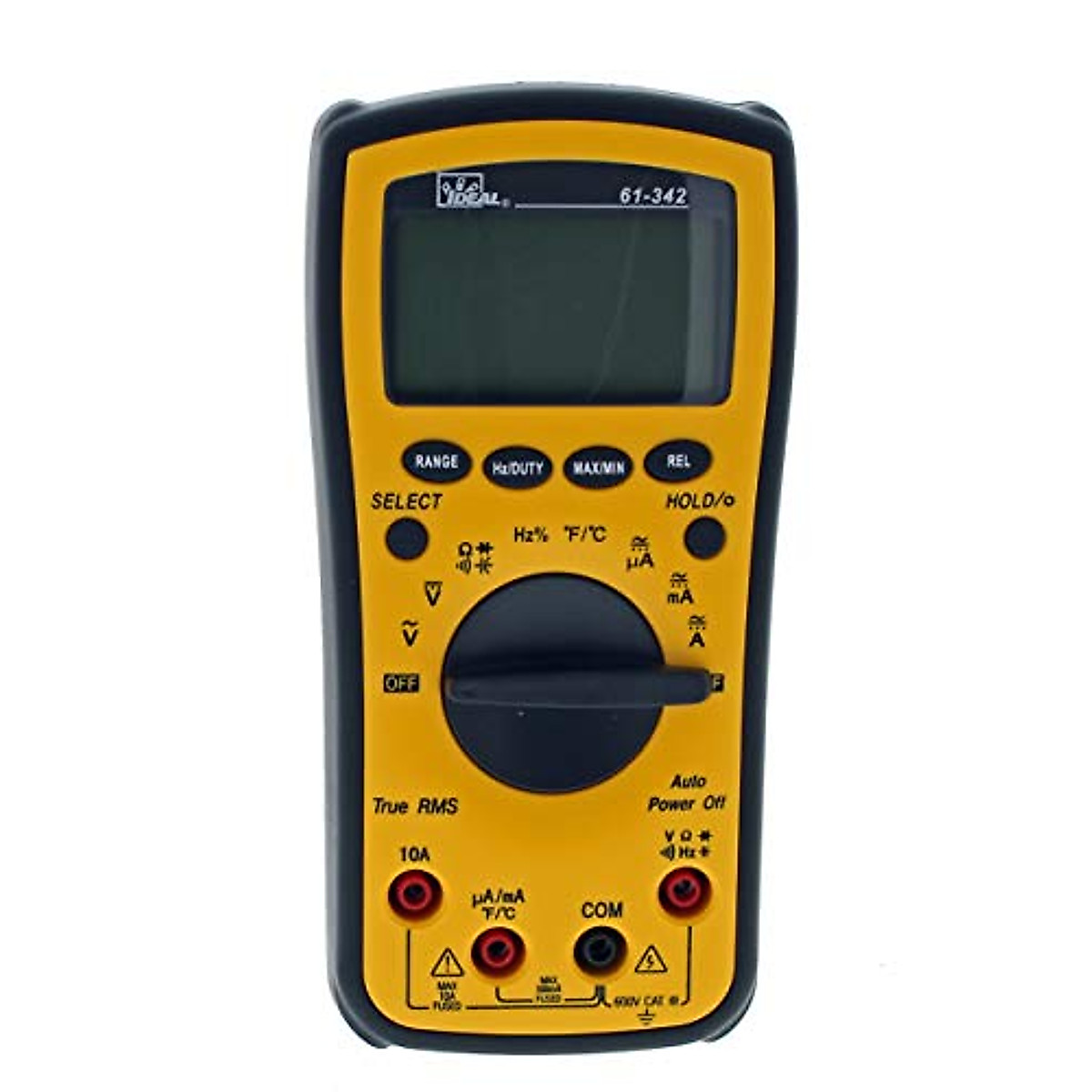 IDEAL INDUSTRIES INC. 61-342 Test-Pro Digital Multi-Meter with TRMS, Temp, Cap, Hz, Backlight, CATIII for 600v, Yellow