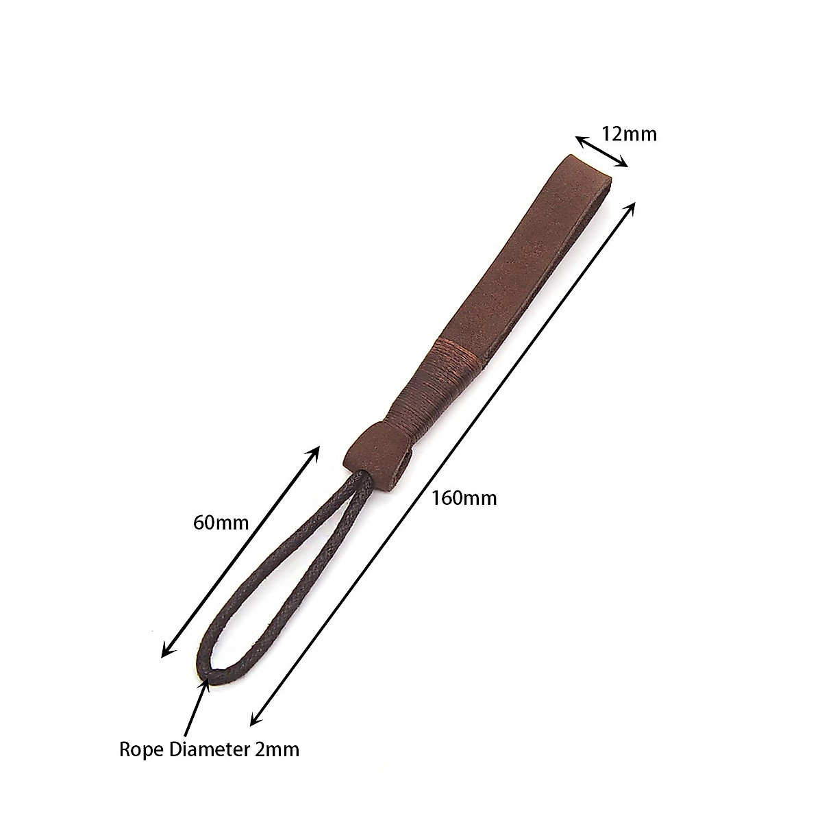 LAGIPA Leather Car Key Fob Keychain, Non-metallic Car Key Rope Lanyard Holder, No Metal Scratch